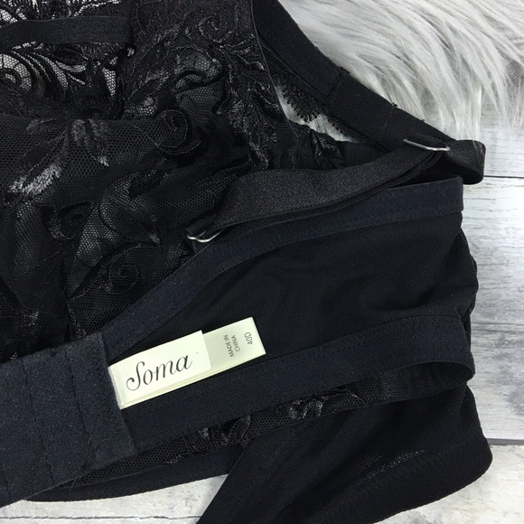 Soma | Intimates & Sleepwear | Soma Sexy Sheer Black Lace Bra 4d ...